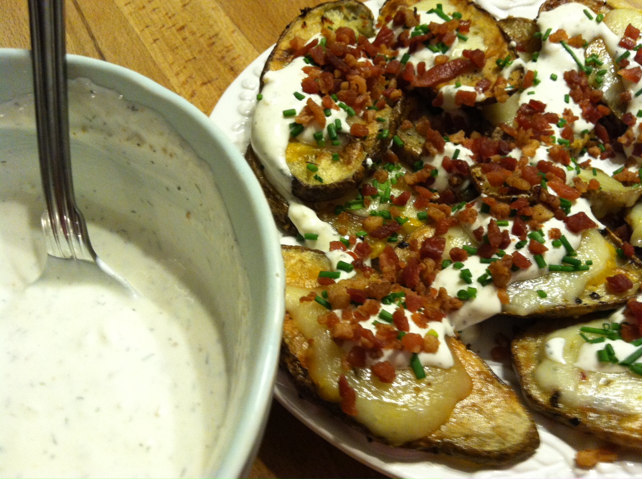 SourdoughNative: Bacon Ranch Loaded Potato Dippers