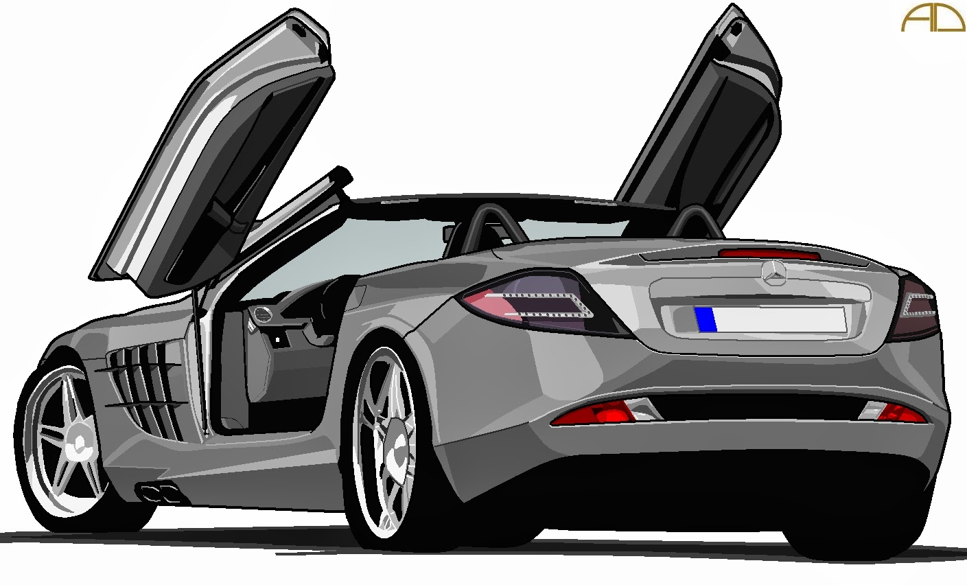 SeleOfficialART: Mercedes Benz SLR McLaren drawings on MS paint