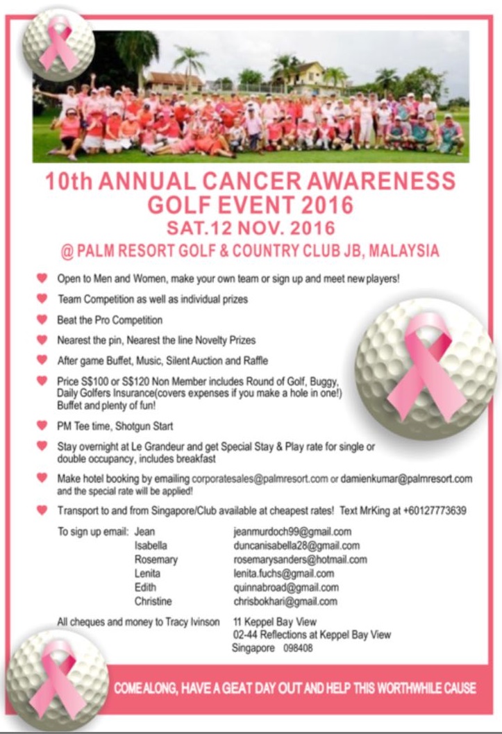 The Singapore Golfer: Annual Cancer Awareness Golf Event