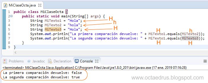 Octaedrus Capacitaciones Y Servicios Clase String En Java