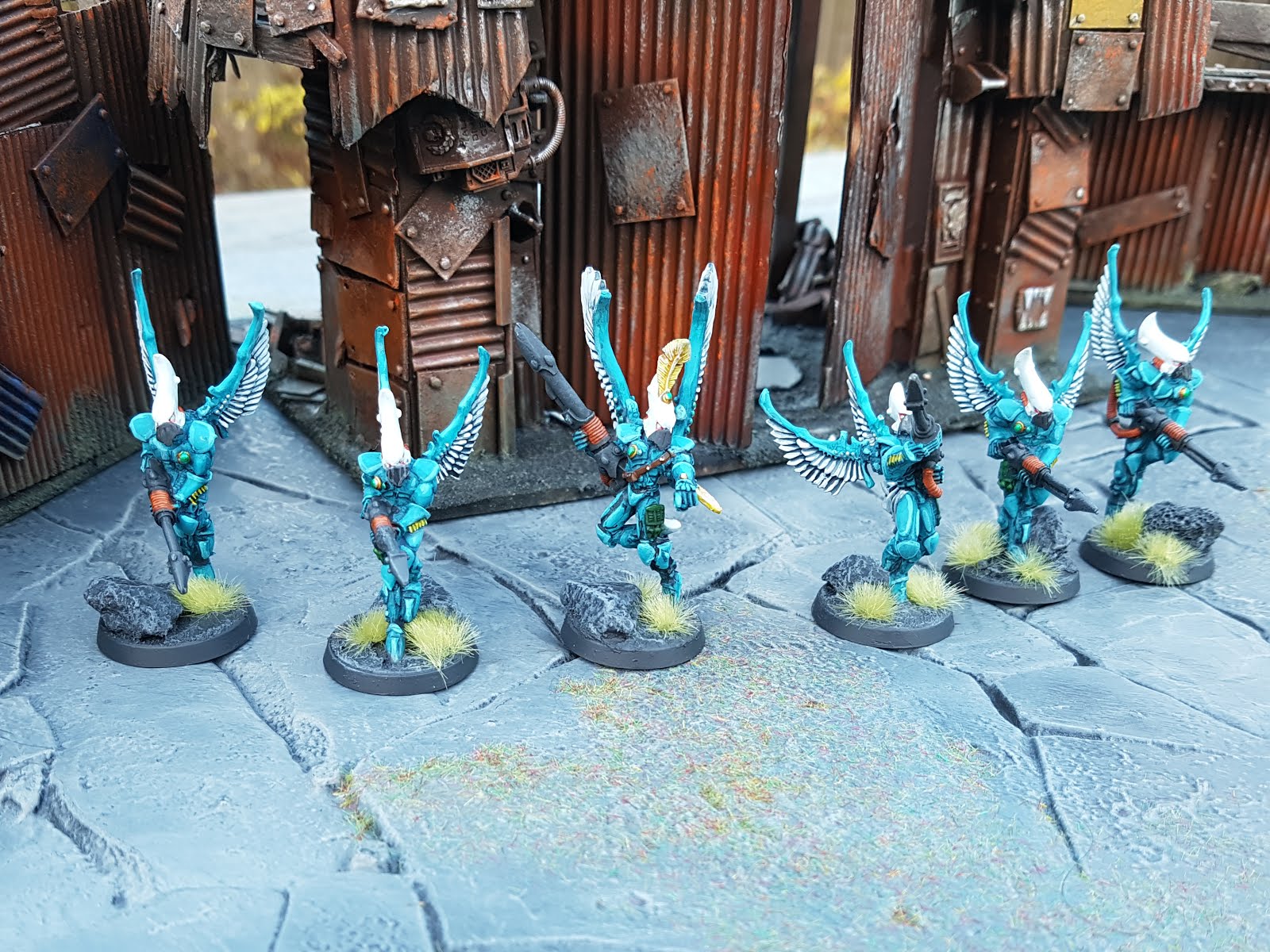 Another wargaming blog: Freshly painted Swooping Hawks ready to fail ...