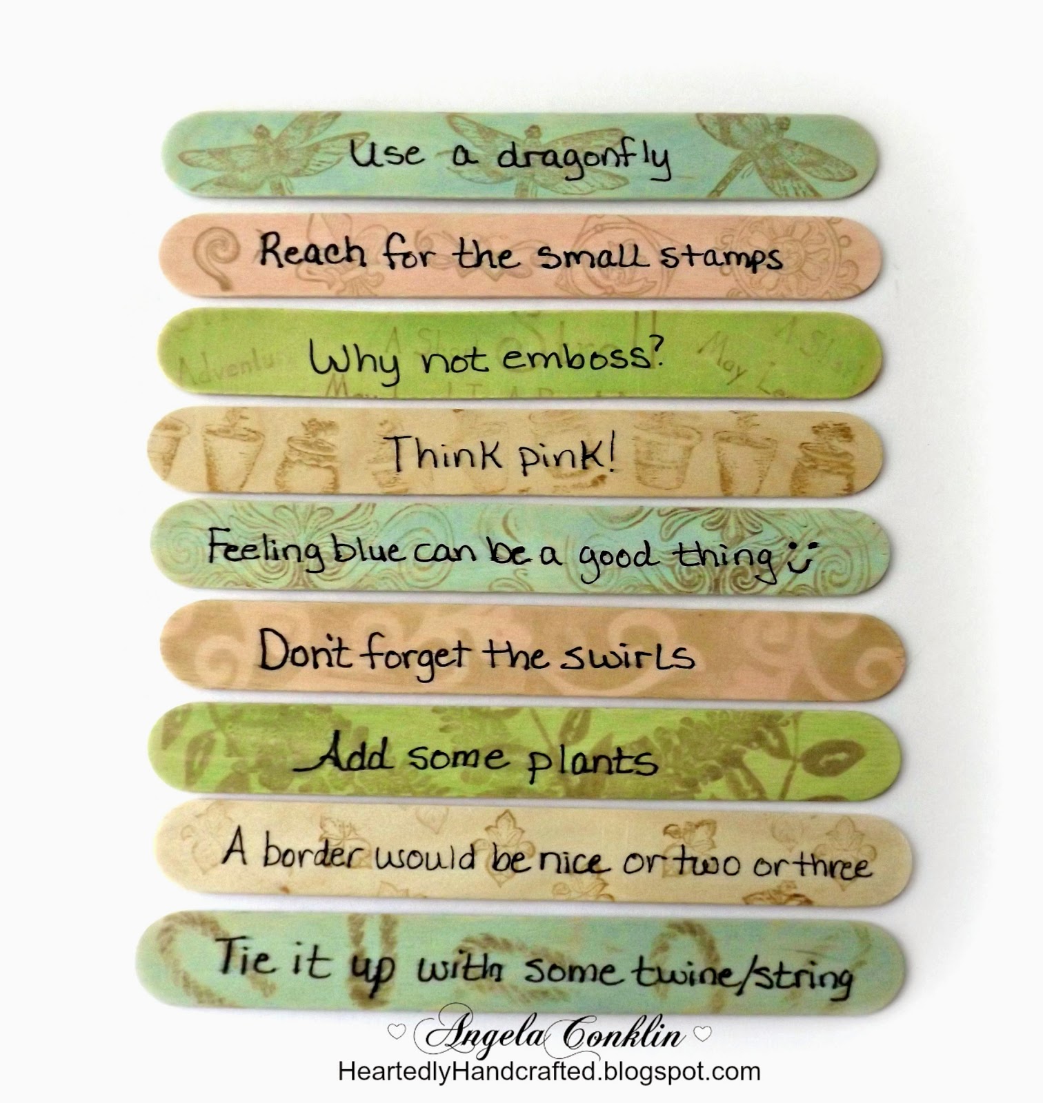 Heartedly Handcrafted: Heartedly Handcrafted Inspiration Sticks