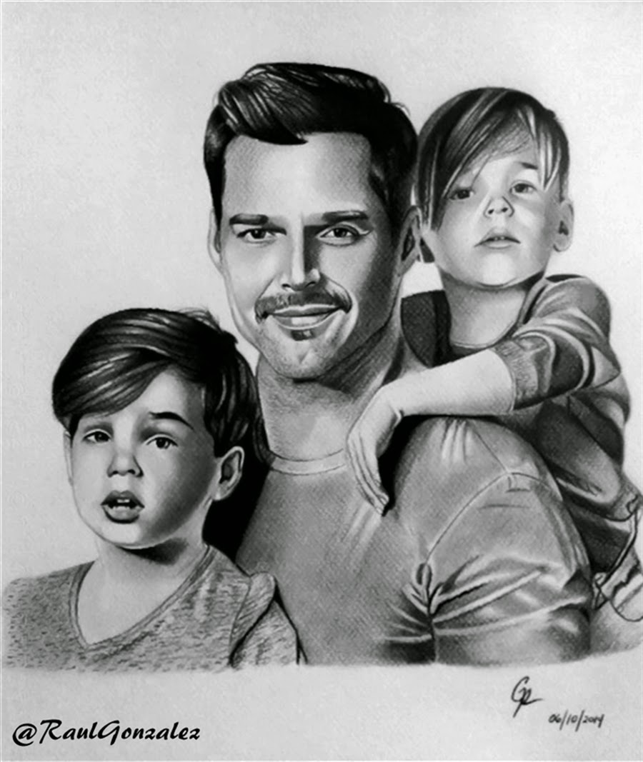 Cine y Mas : Dibujo de Ricky Martin entregado en la Arena Monterrey