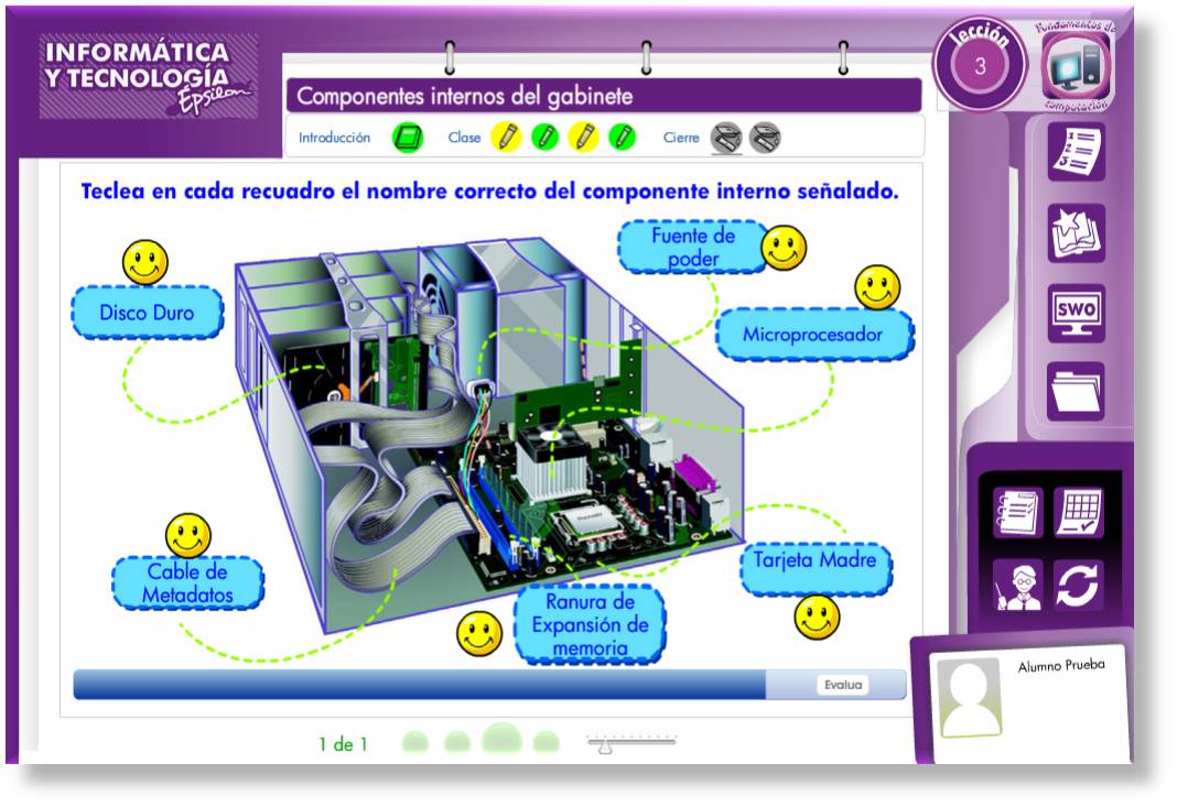 componentes de las computadoras internos y externos : componentes de ...