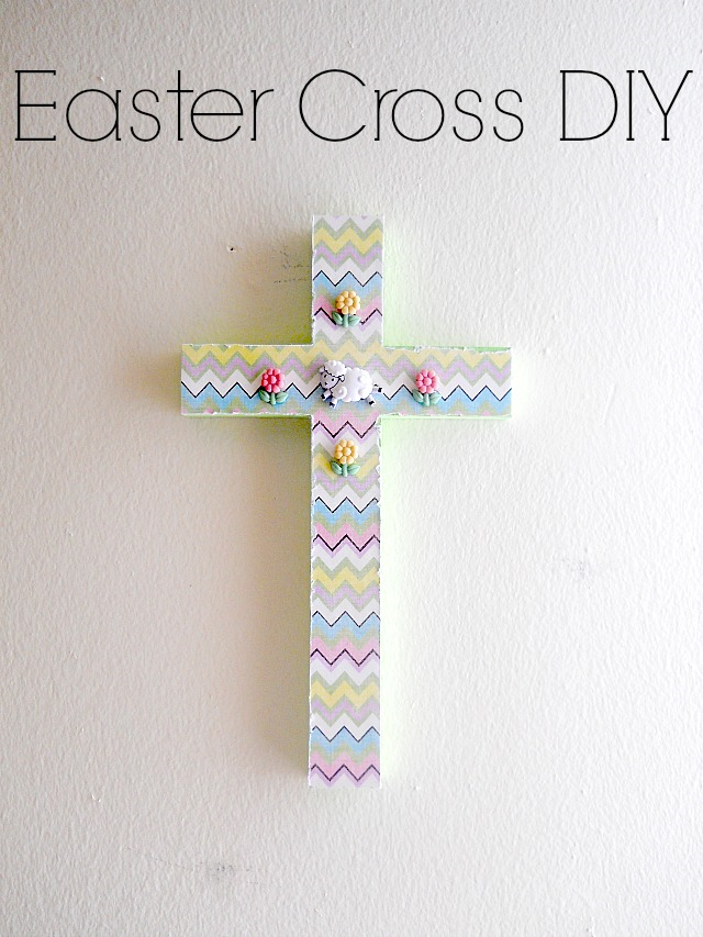 Easter Cross DIY - Running With A Glue Gun