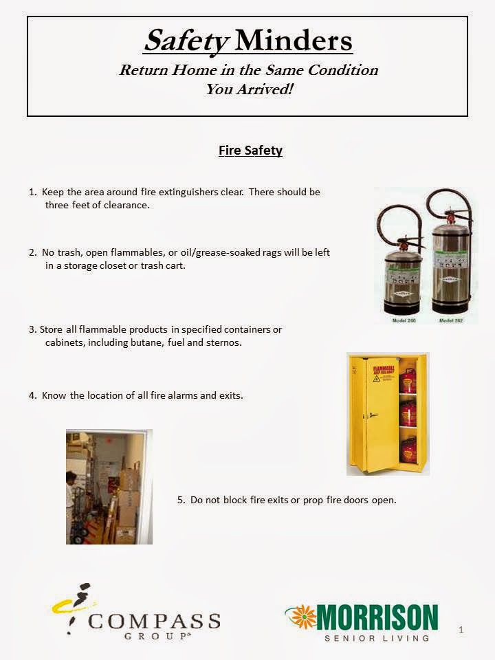 Be The Benchmark: Weekly Safety Tip: Fire Safety