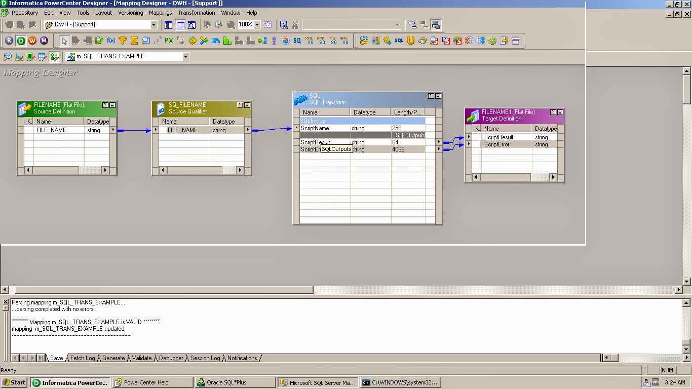 ETL DB Tech Solutions: Informatica SQL Transformation