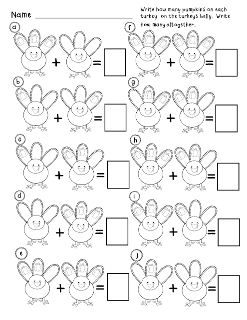 The Way I Teach: Thanksgiving Math and Turkey Craft