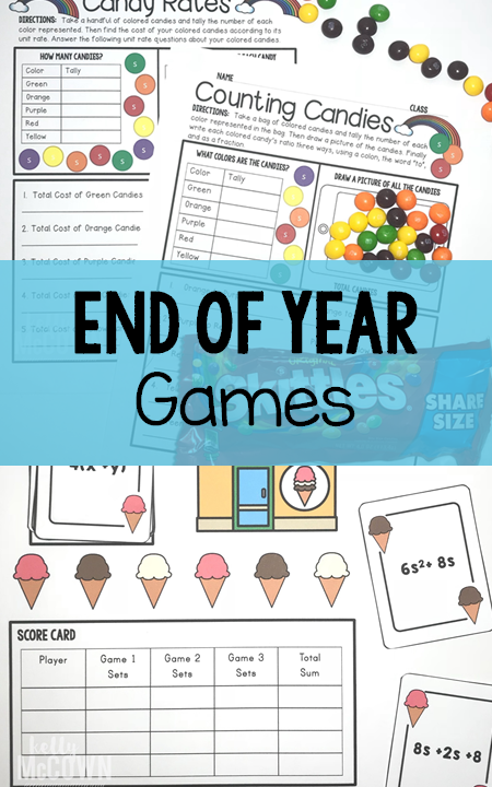 Kelly McCown: End of Year Math Games and Activities