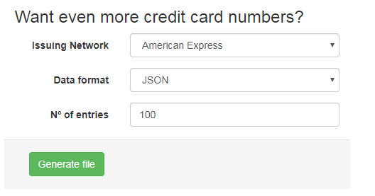 OkeHackGameTools: Valid Credit Card Numbers for Testing Purposes!