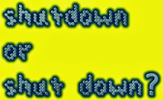 Working in Words: Shutdown vs. shut down: Which is proper English?