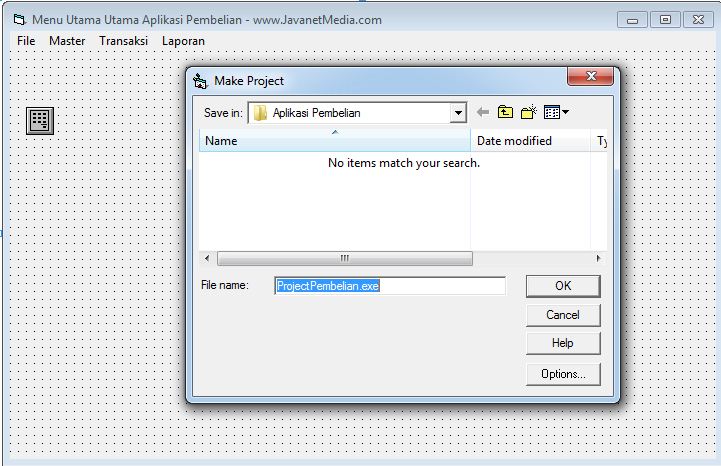 Membuat File Exe Aplikasi Pembelian Vb 60 Tutorial Vbnet Dan Vb 60