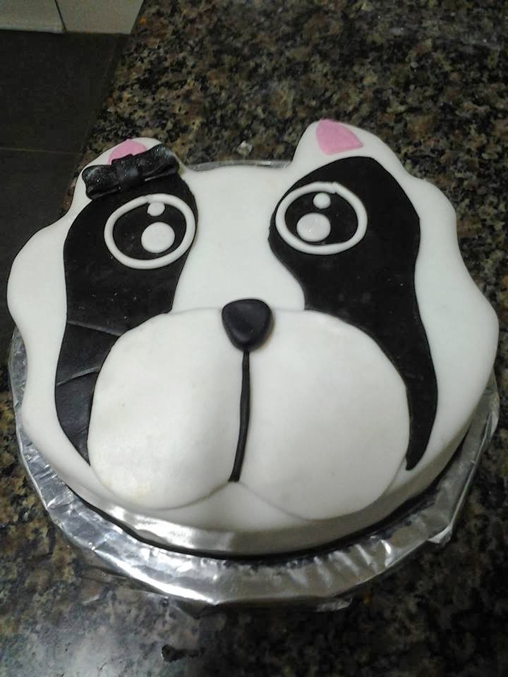 DRICA´S BOLOS: bolo bull dog / bolo cachorro/ bolo cachorrinho
