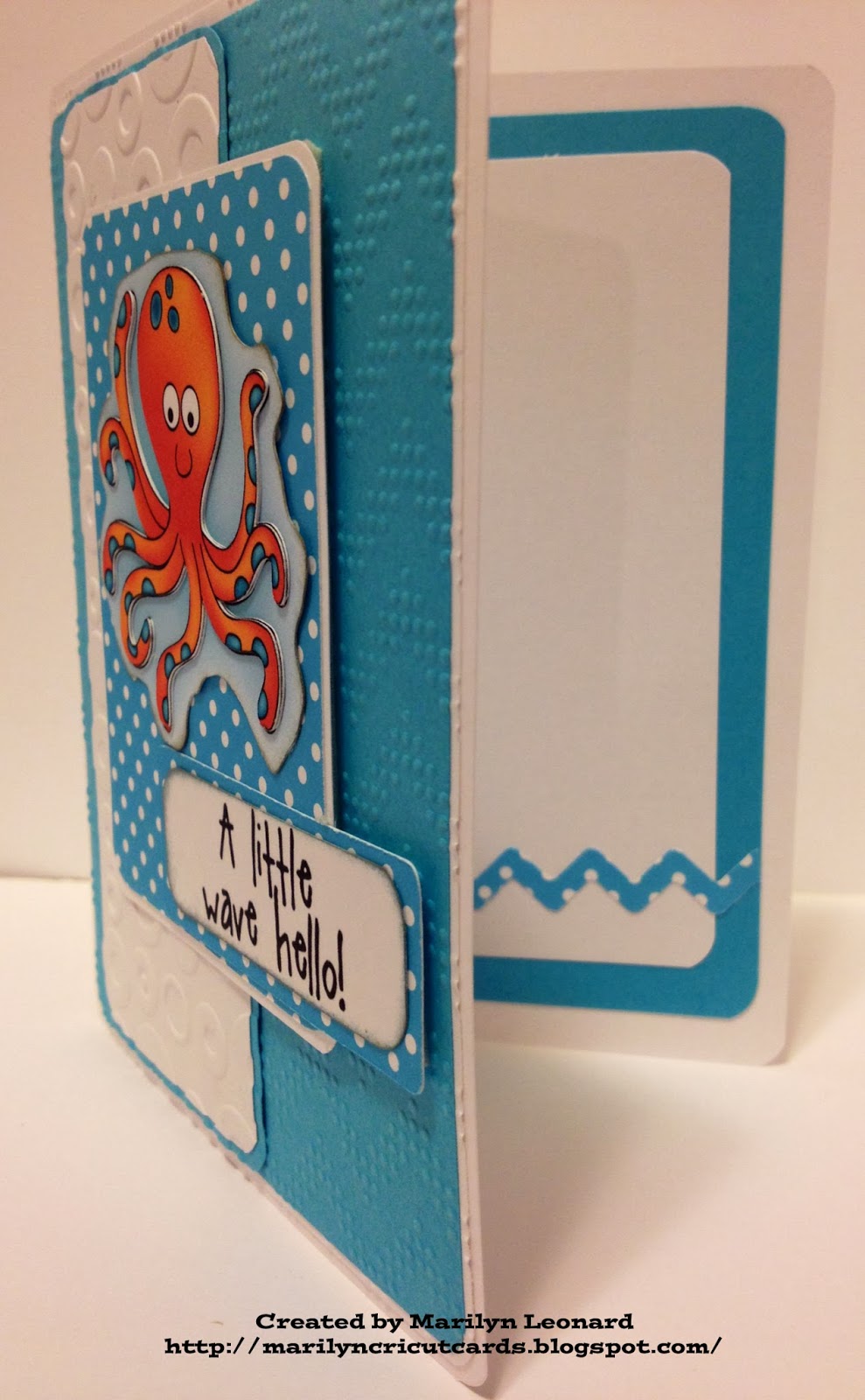 ~ Marilyn's Cricut Cards ~: A Little Wave Hello