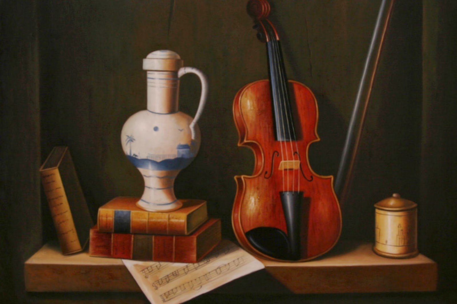 El arte es su máxima expresión : Bodegones Clásicos con Motivos Musicales