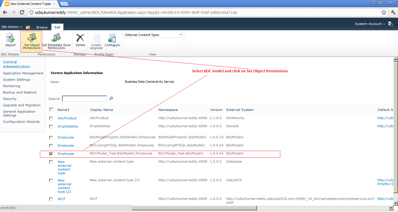 UKReddy SharePoint Journey: Creating a BCS External Content Type using Visual Studio 2010