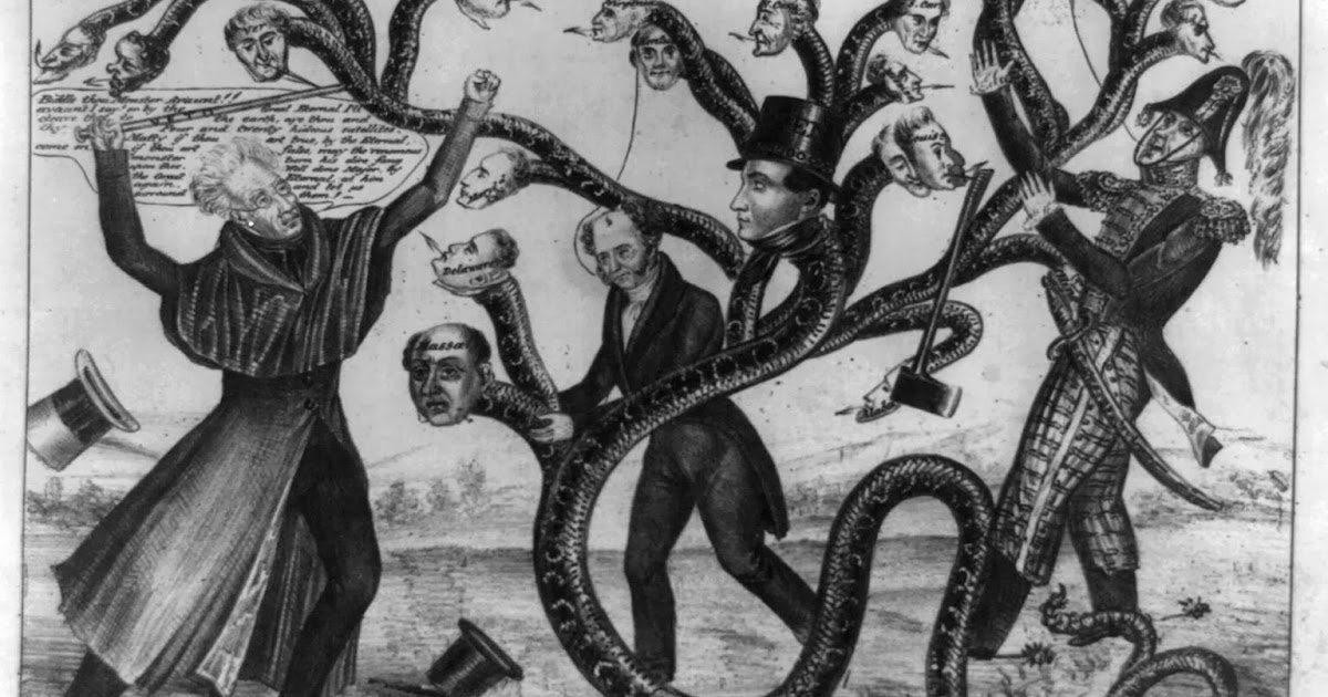 Jackson Spoils System Political Cartoons