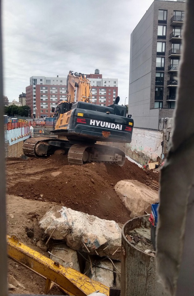 Photos: construction progress, below-grade, at B4 and B15 sites