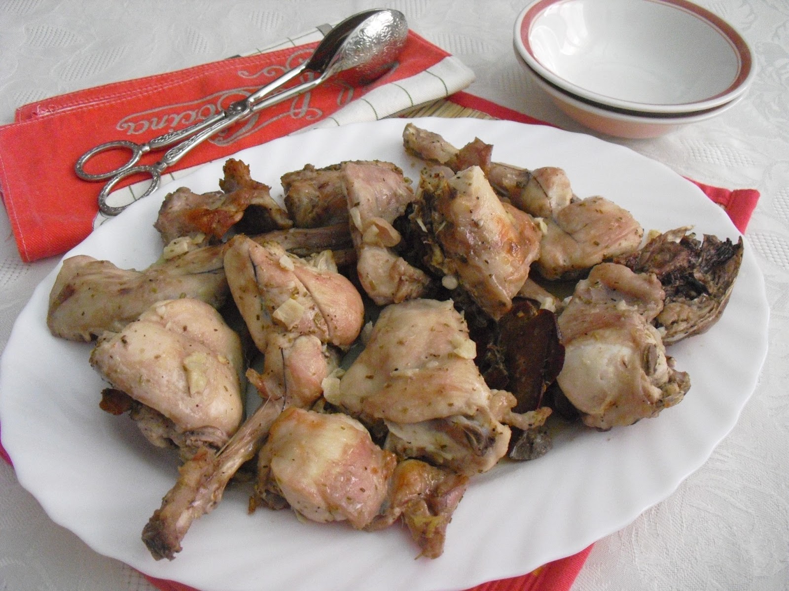 Conejo asado ~ Con sabor a huerto