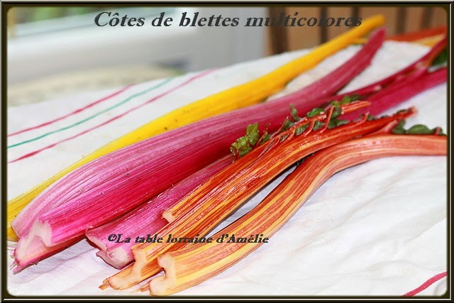 LA TABLE LORRAINE D'AMELIE: Blettes multicolores sauce "Poulette"