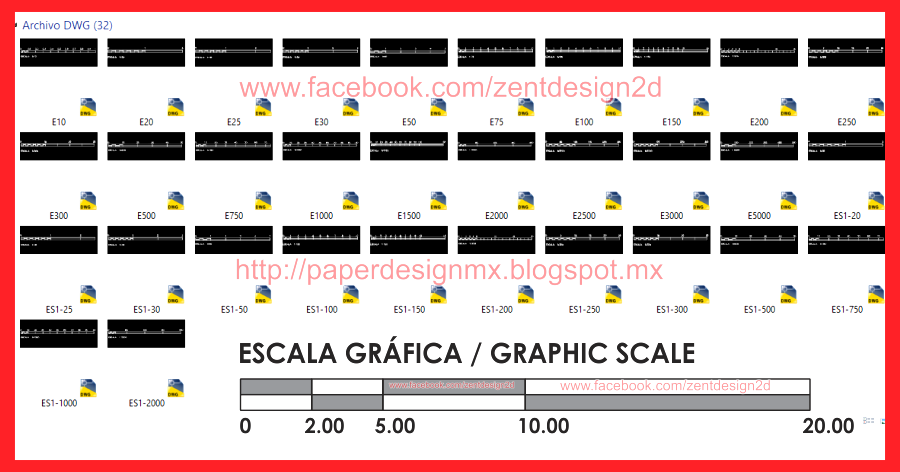 GRAPHIC SCALE - 32 FILES ~ ZENT DESIGN 2D