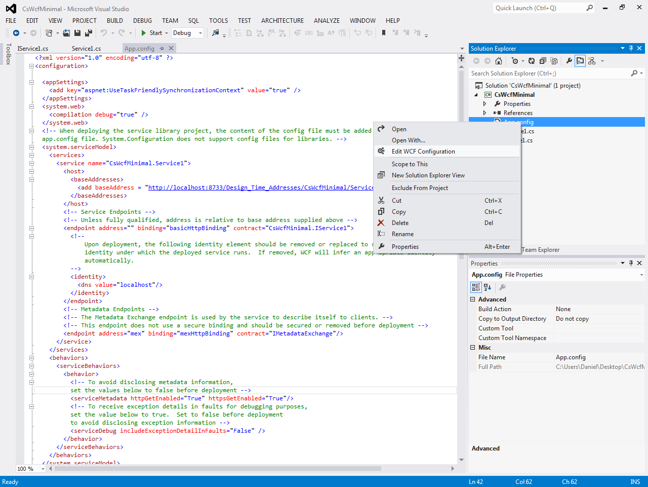 Programmer's Ranch: C# WCF: A Minimal Client and Server Using Visual ...