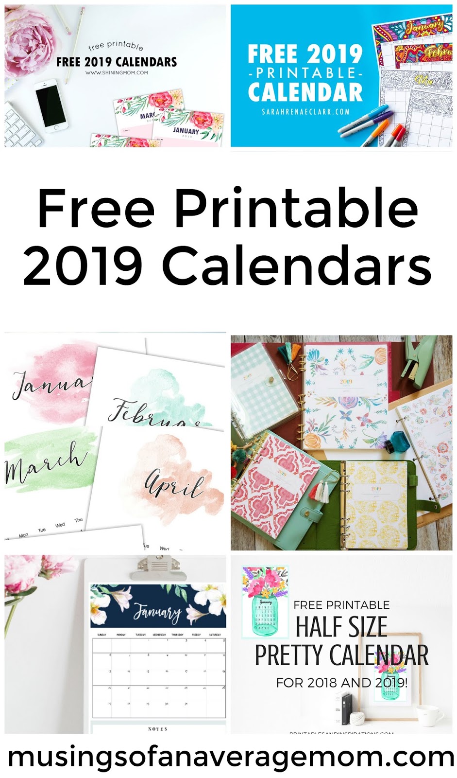 Musings of an Average Mom: 2019 Calendars