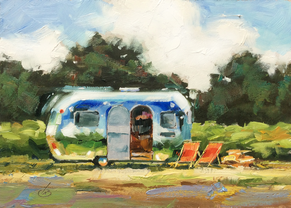 TOM BROWN FINE ART: ANOTHER AIRSTREAM CAMPER by TOM BROWN