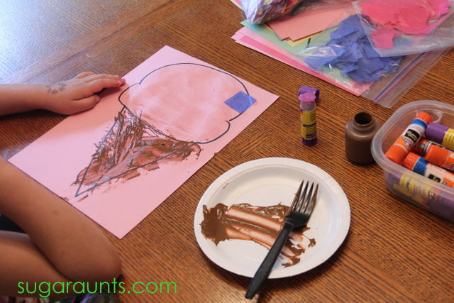 Fork Painting Ice Cream Craft for Kids - The OT Toolbox