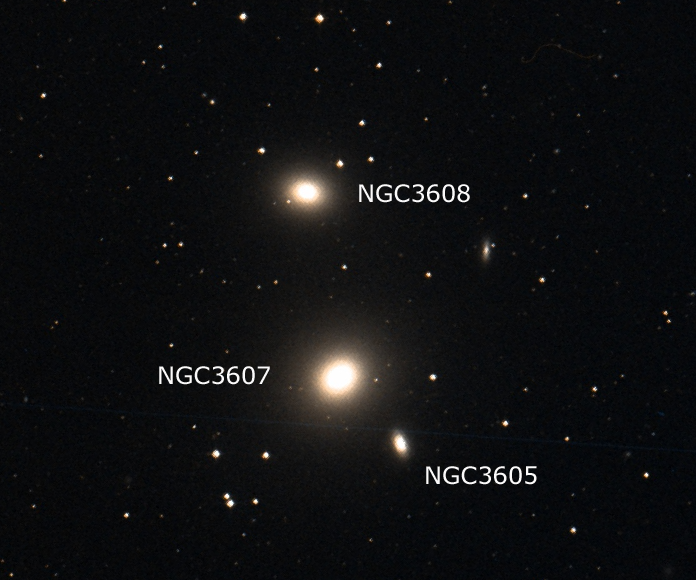 La orilla del Cosmos: NGC3607, NGC3608 y NGC3605 el otro triplete de Leo