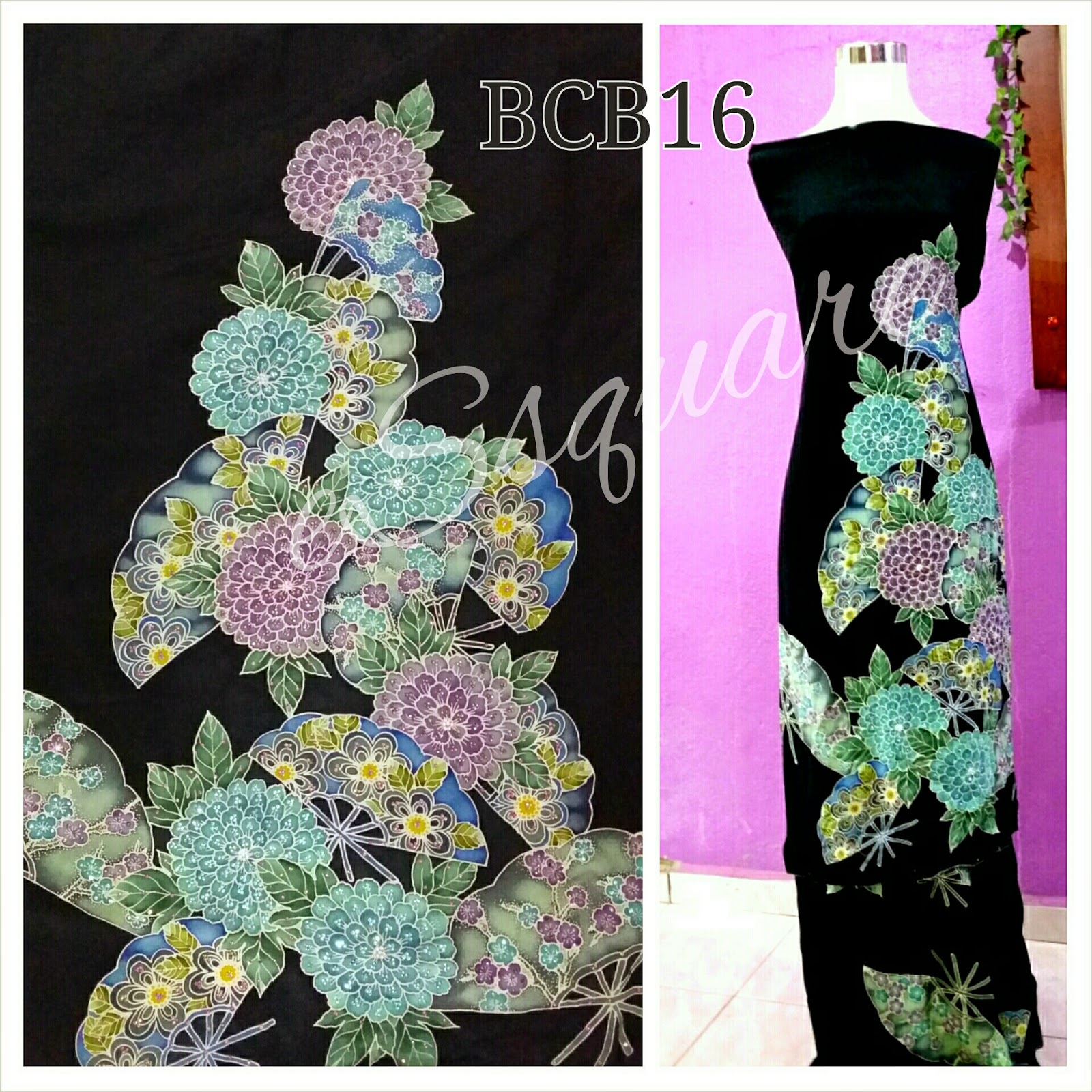 Batik Lukis Sutera Crepe Kelantan