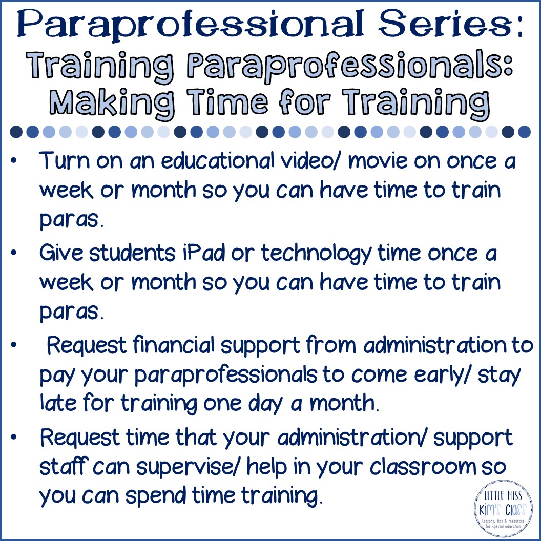 Little Miss Kim's Class: Paraprofessional Series: Training ...