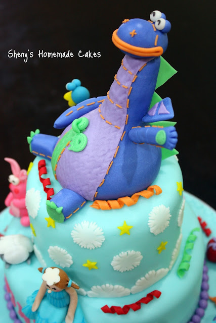 Sheny's Homemade Treats: Dibo The Gift Dragon And Friends Theme Cake