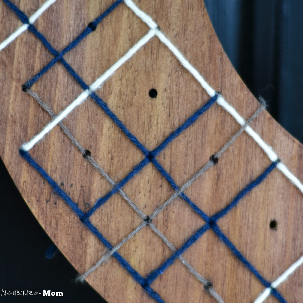 Architecture of a Mom: Embroidered Wood Wreath - in Plaid!