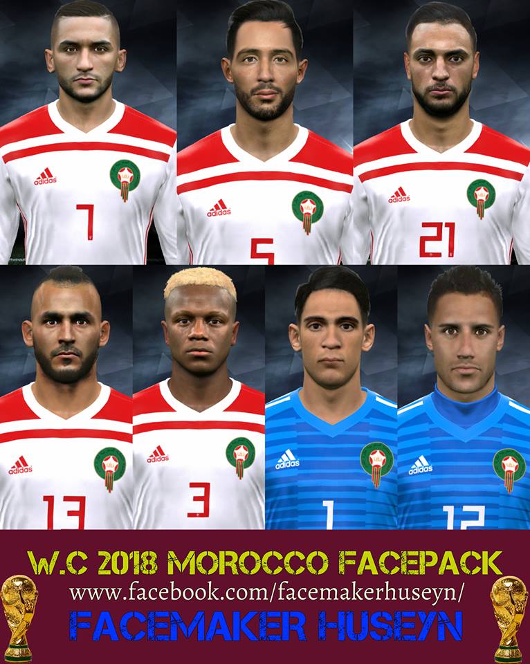 pes-modif: PES 2017 WC2018 Morocco facepack by Facemaker huseyn