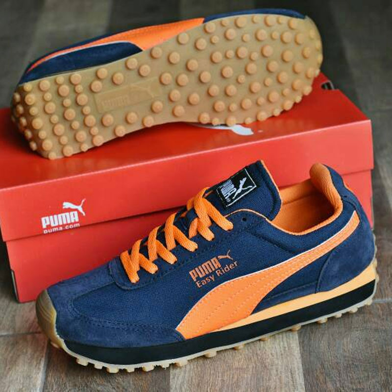 Puma Easy Rider Navy Orange Sol Black GOGS | Omsepatu.com