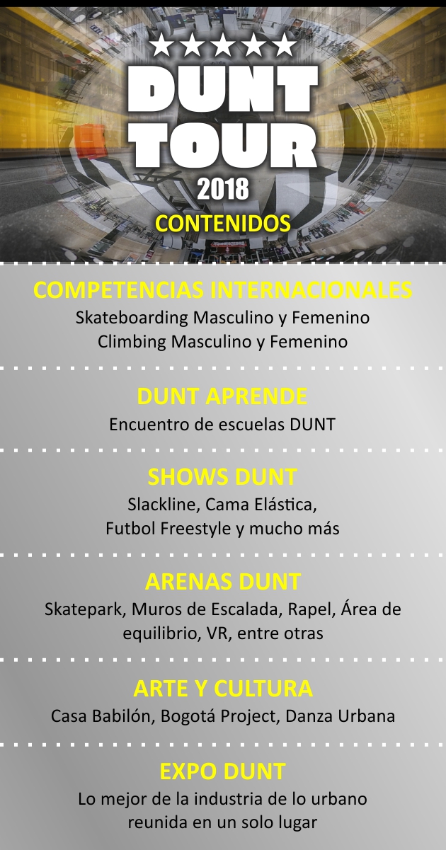 Dunt Colombia: Programación Dunt Tour 2018