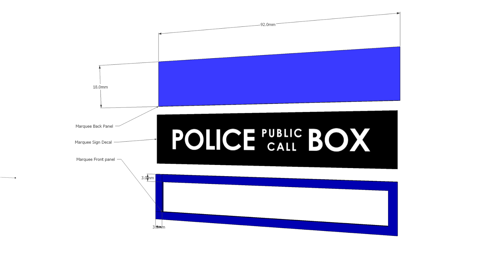 Step 5: "Police Box" Marquee assmebly