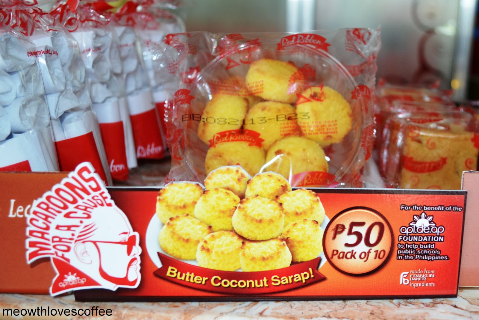 Meowth! : Macaroons for a Cause only at Red Ribbon