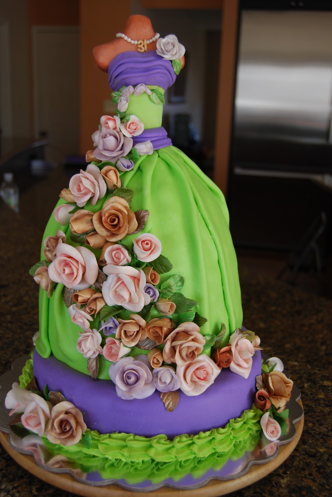Gamma Susie's This n That: Elegant Birthday Dress Cake