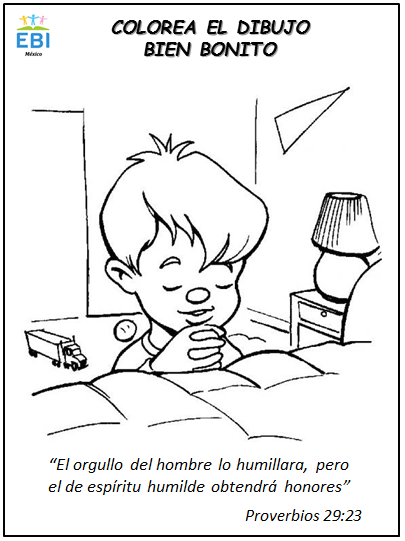 PARA COLOREAR: Dibujos de Humildad para colorear