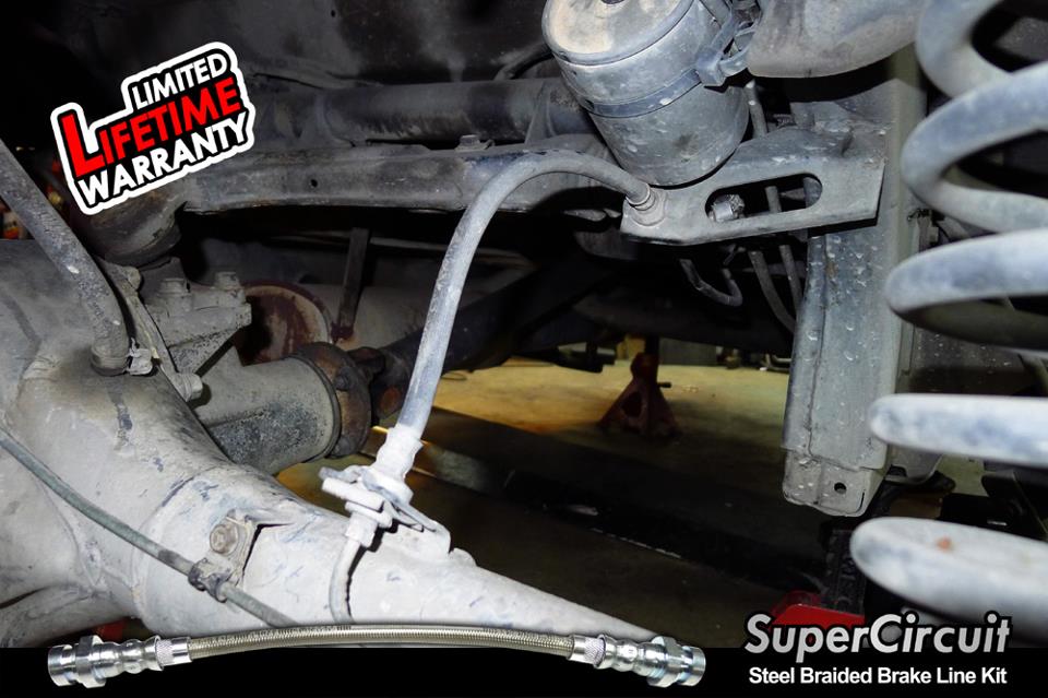 SUPERCIRCUIT Steel Braided Brake Lines: Steel Braided Brake Line Kit ...