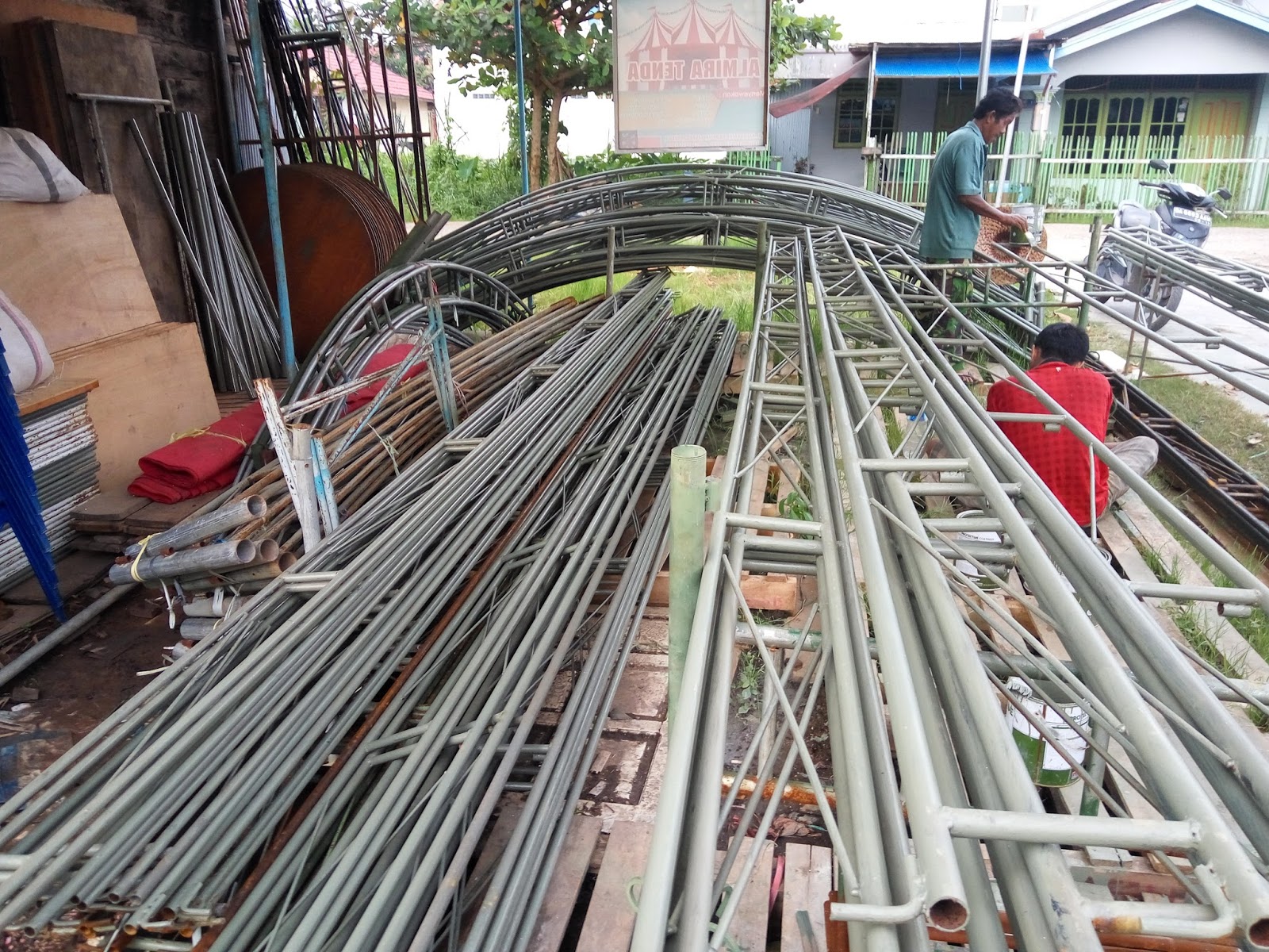 Pembuatan Tenda untuk bisnis sewa tenda