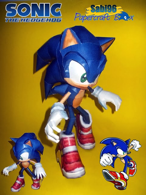 Papercraft - Sonic Adventure Sonic - Papercraft4u | Free Papercrafts ...