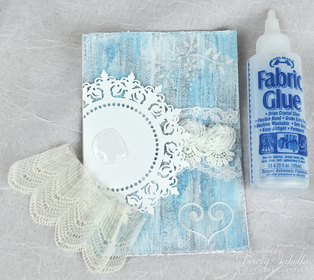 Using Helmar Fabric Glue to Arrange Lace - Helmar Creative Team