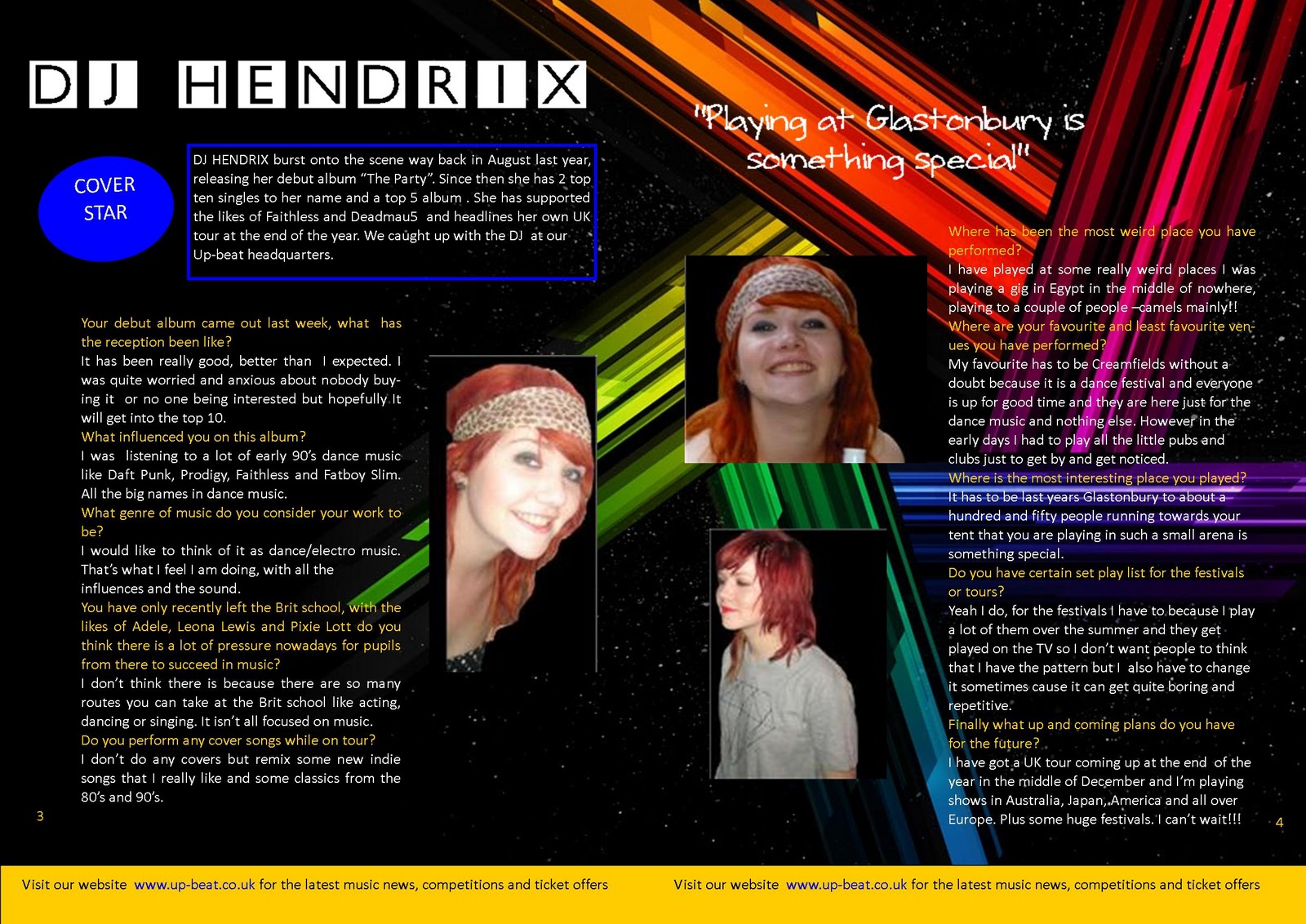 Up-Beat: Drafting text/page layouts