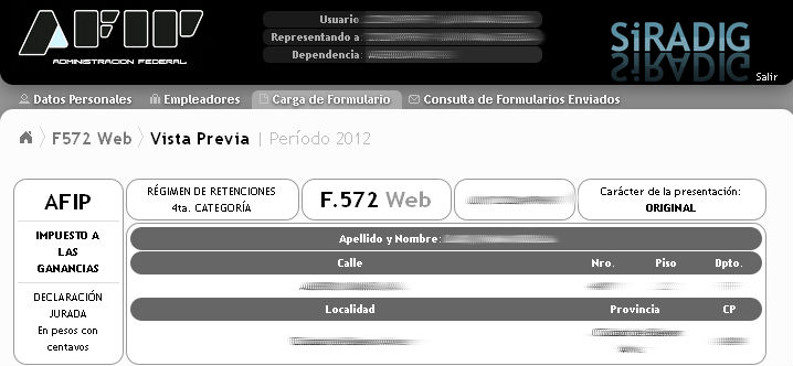 Prórroga y generalización del F-572 WEB. Resolución General 3966 AFIP