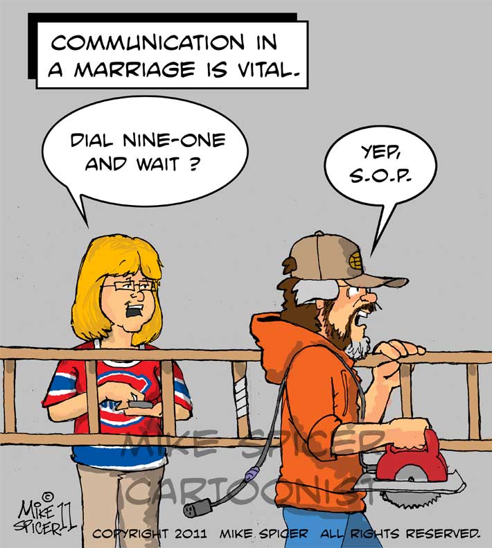 Mike Spicer Cartoonist / Caricaturist.: Communication in a Marriage is ...