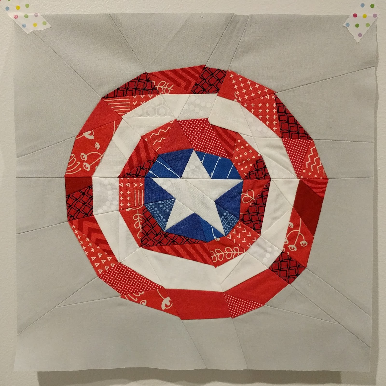 Geometric Captain America Shield : Free Pattern