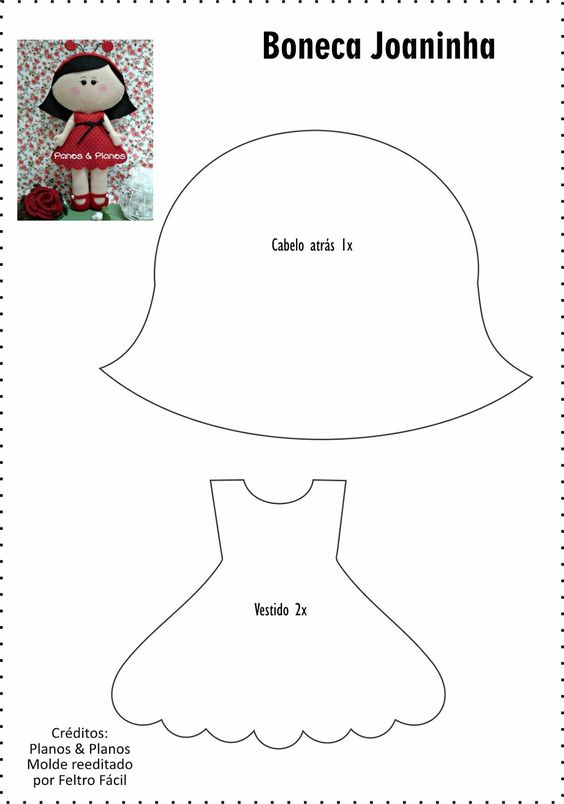 Molde de bonecas - Ver e Fazer